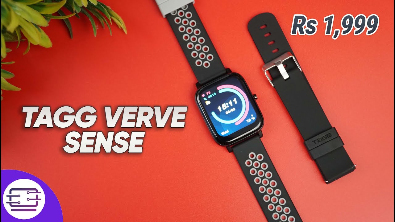 Best Smartwatch under 2000 | TAGG Verve Sense Smartwatch with 2 Straps ...