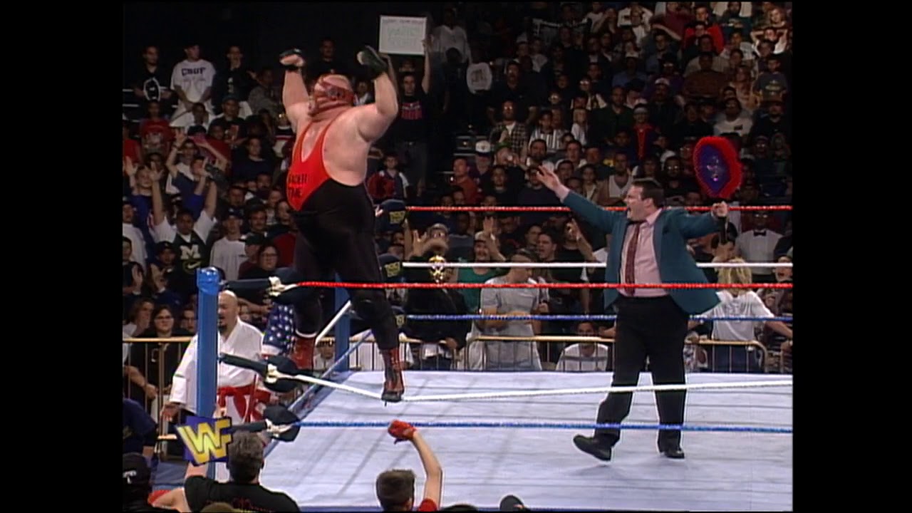 Vader (with Jim Cornette) vs Yokozuna (with Mr Fuji). Vader & Jim ...