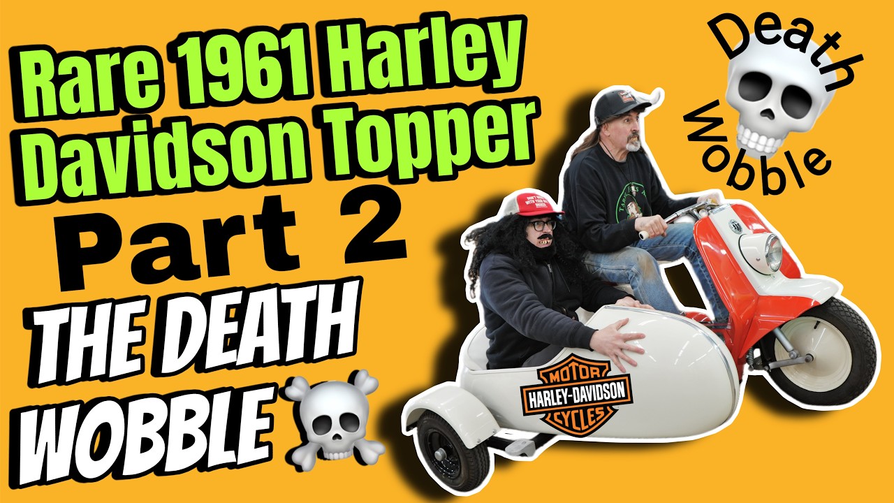 The Death Wobble! Rare 1961 Harley Davidson Topper PART 2 - YouTube