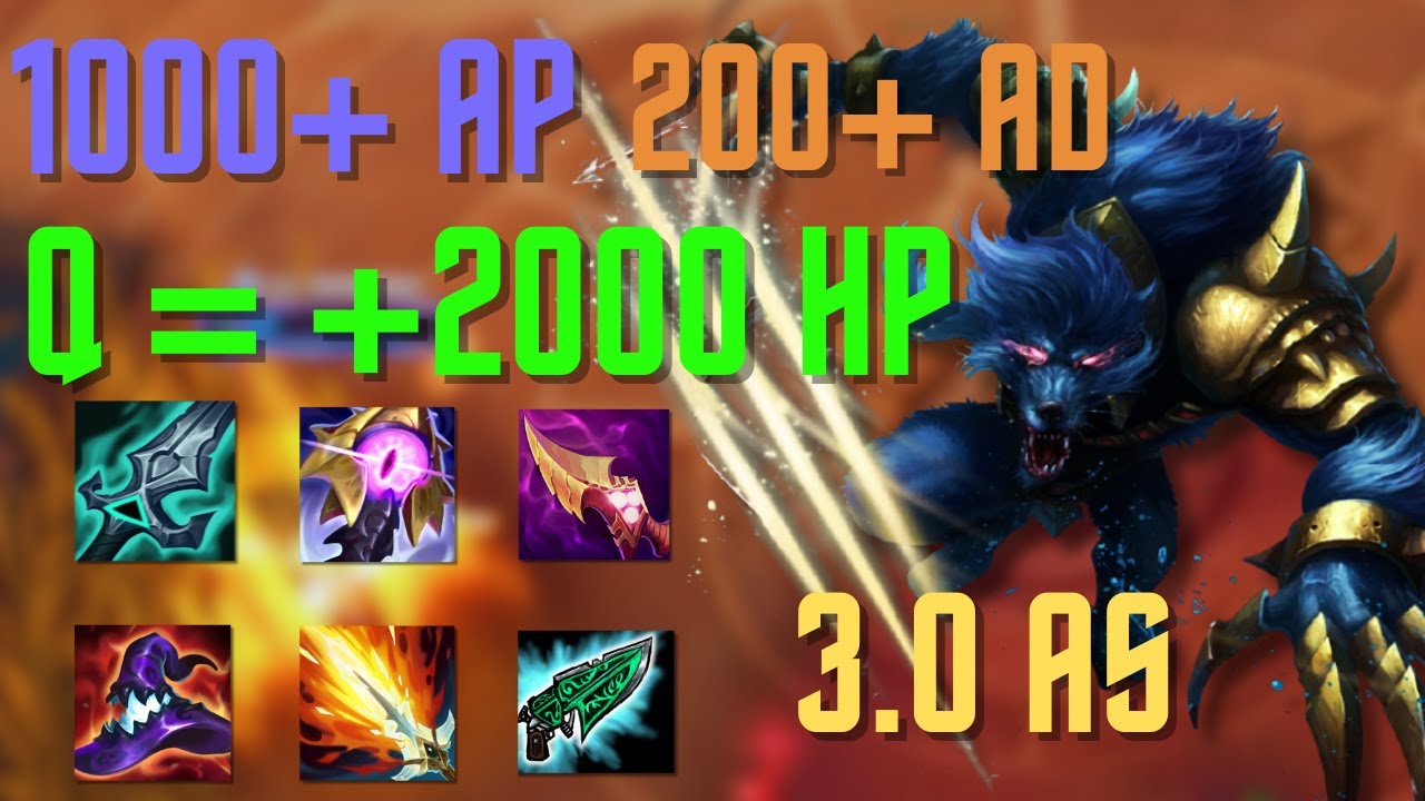 Insane 2v2v2v2 Warwick Build! 1000+ AP Healing Monster! - YouTube
