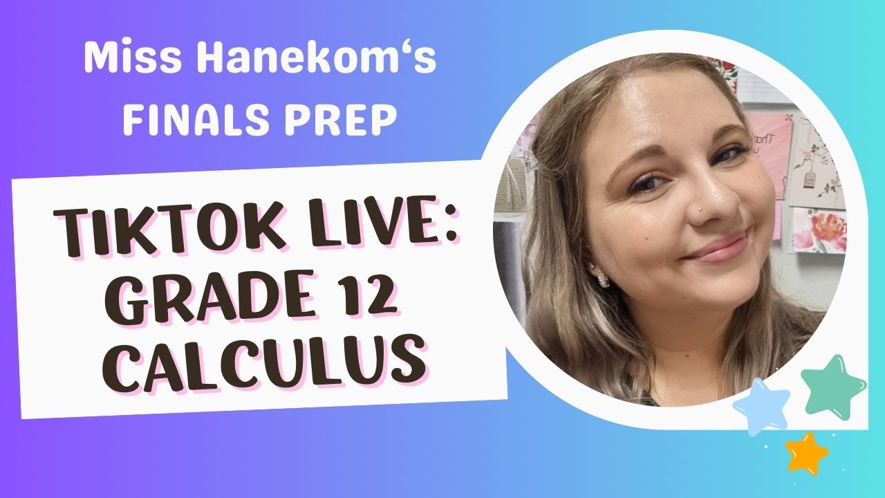 TikTok LIVE: Grade 12 Calculus - YouTube