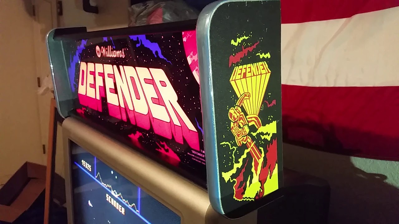 Defender arcade custom marquee mini review - YouTube