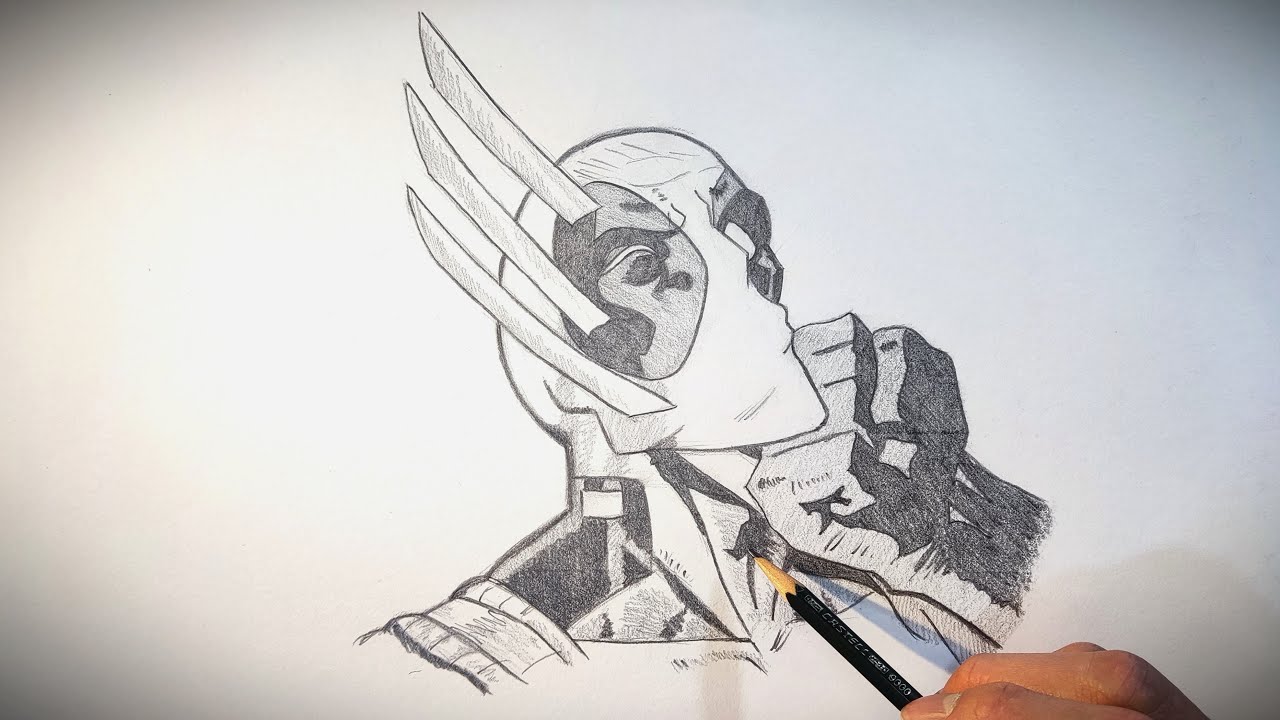 How To Draw Deadpool Stabbed | Deadpool & Wolverine Drawing Step By ...