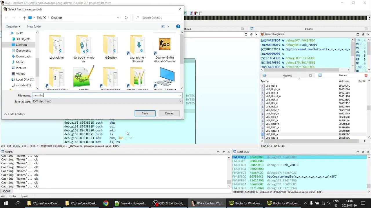 demo ida bochs windows Windows kernel debugging with IDA Pro on Bochs including PDB symbols ...
