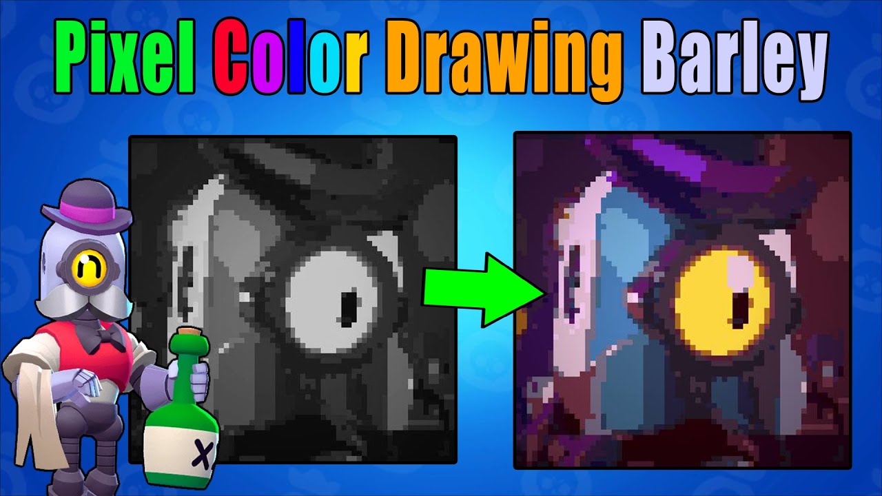 Pixel Drawing Barley Brawl Stars | Pixel Flower - YouTube