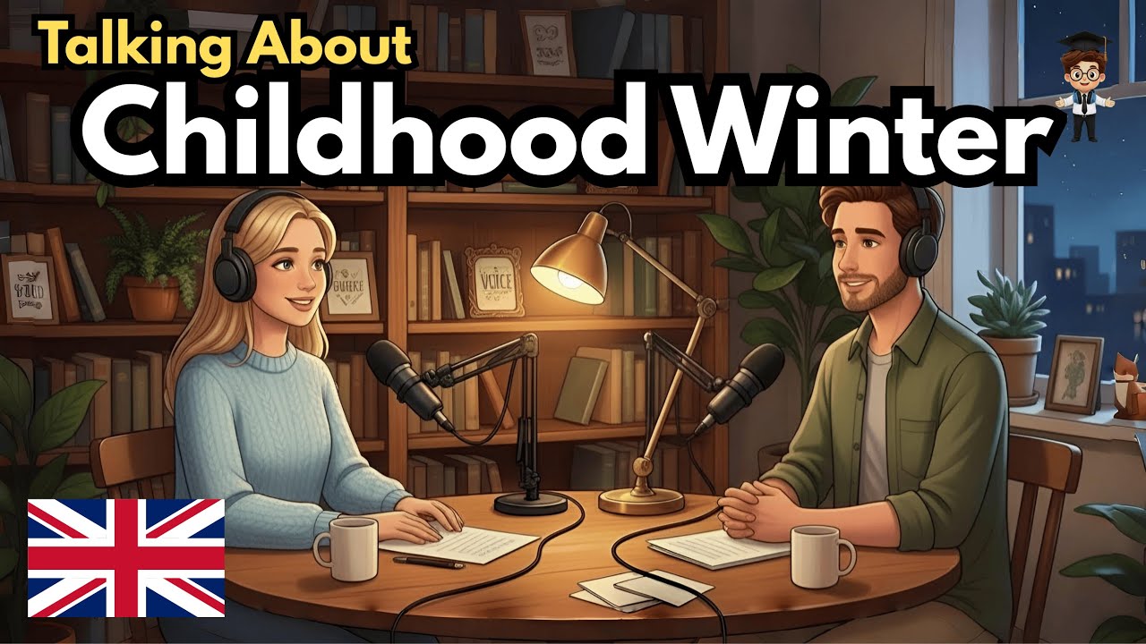 Learn English with Cozy Winter Childhood Stories ️ Natural Dialogue ...