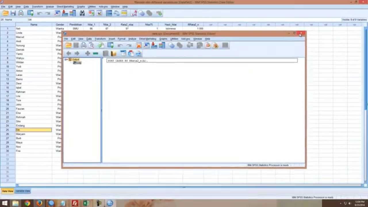 Tutorial SPSS Bagian 13 : Rank Cases - YouTube