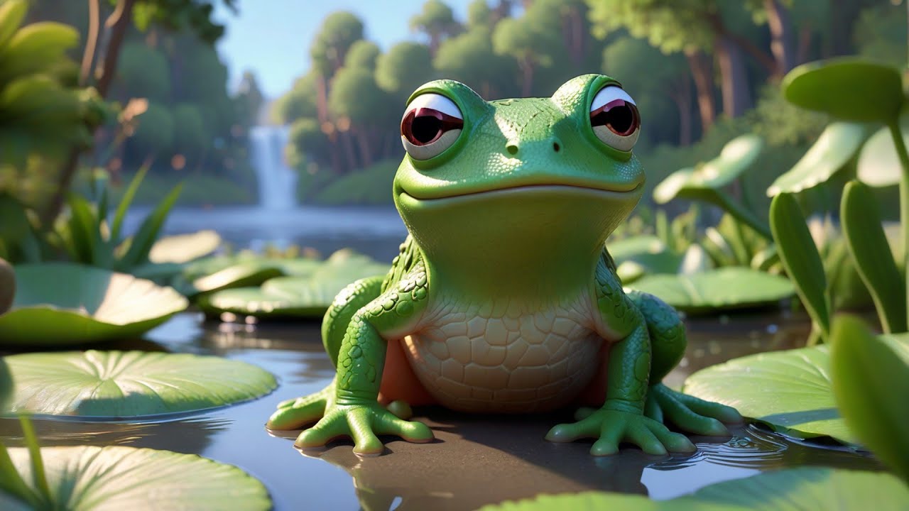Seven Singing Frogs Croak a Tune | Fun Kids Song | Nursery Rhymes and ...