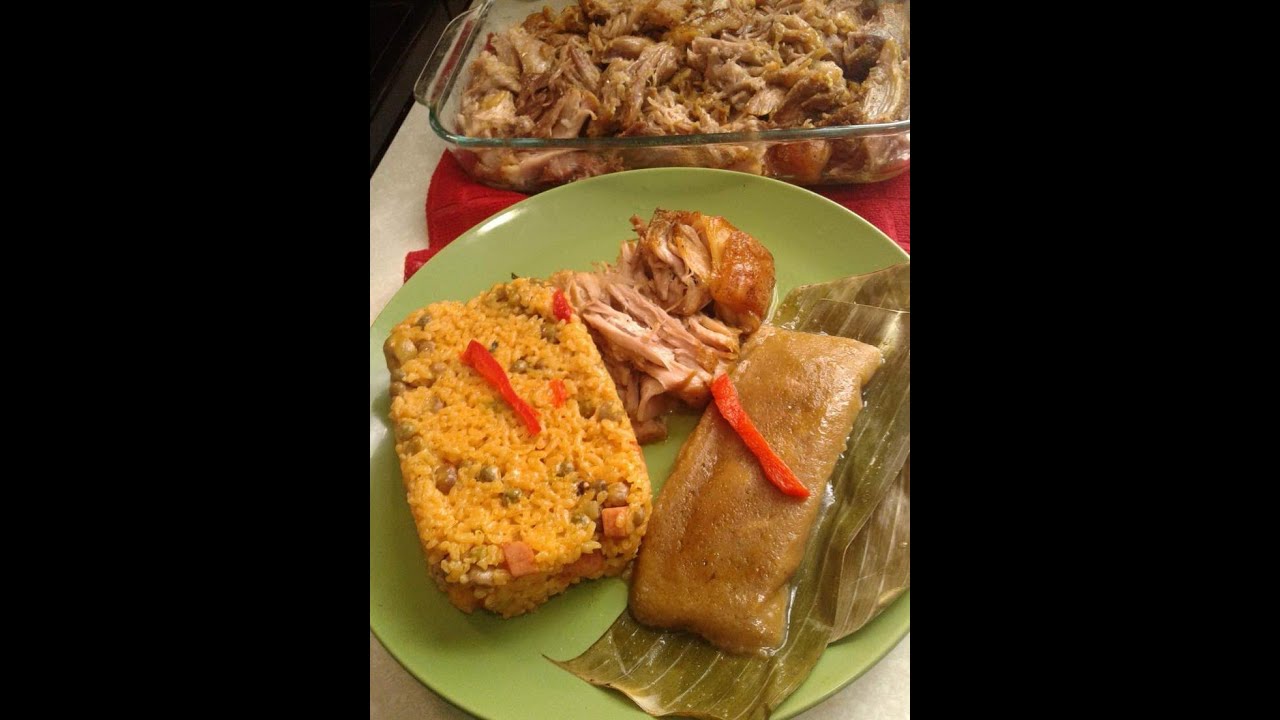 PERNIL AL HORNO Y ARROZ CON GANDULES 🇵🇷🎄 - YouTube