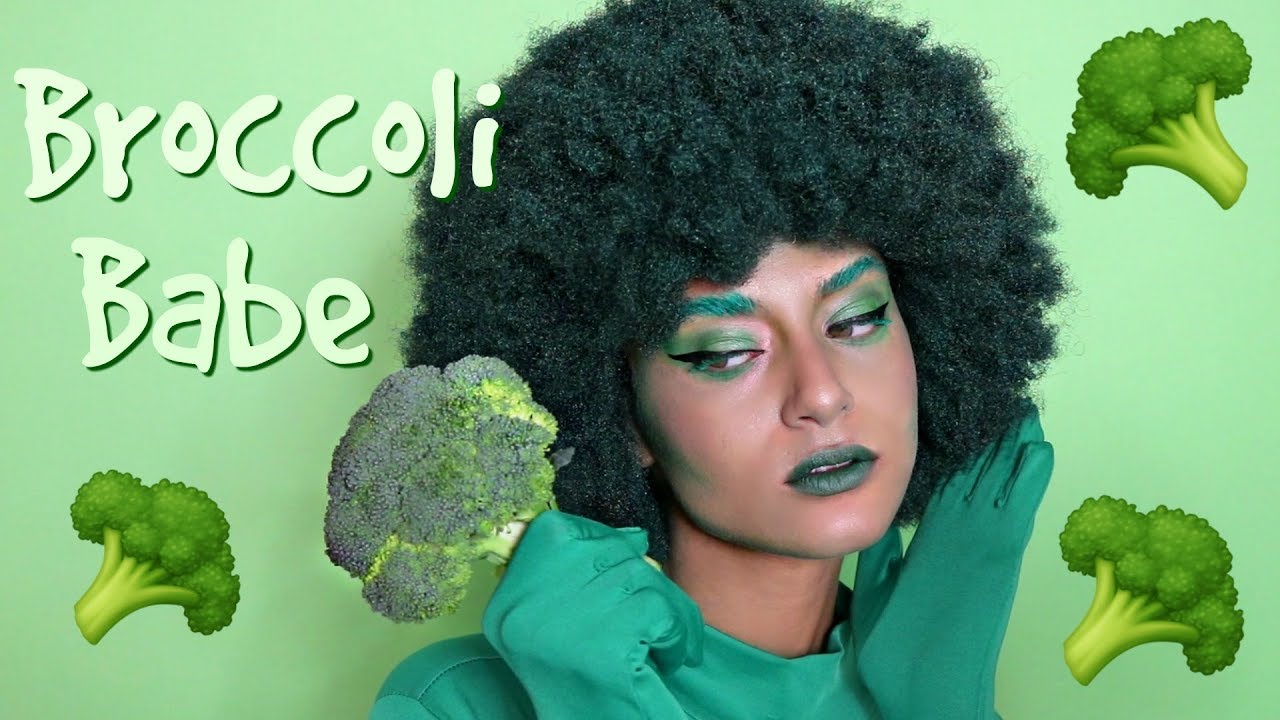 BROCCOLI BABE Halloween Tutorial 2019 | Afro Inspired Costumes - YouTube
