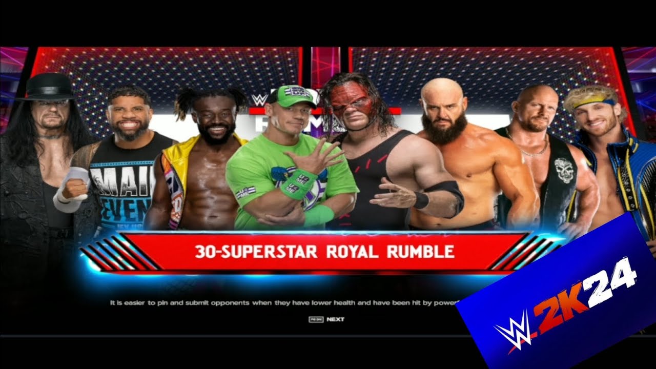 FULL MATCH - 30 MAN ROYAL RUMBLE MATCH RUMBLE WINNER CHALLENGE ...