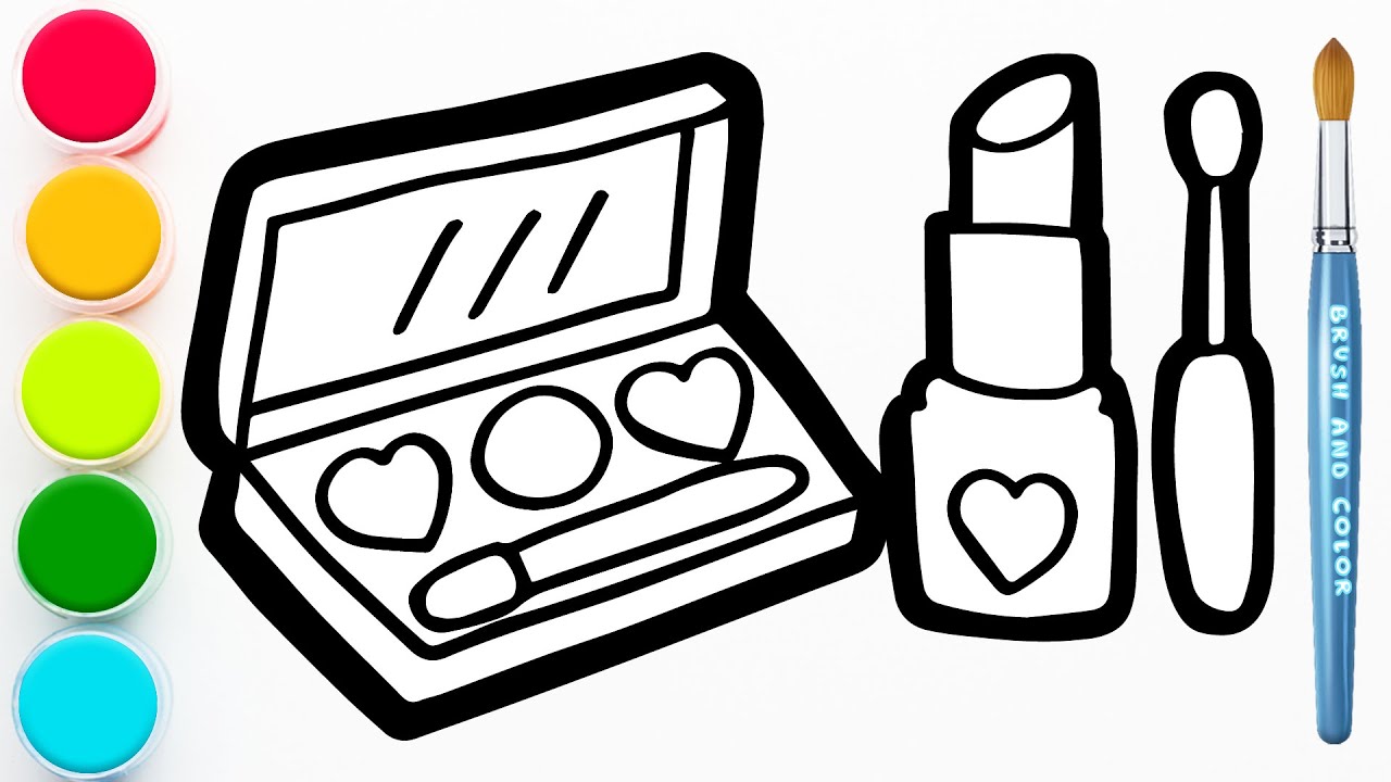 How to Draw a Makeup Powder | Step by Step - YouTube