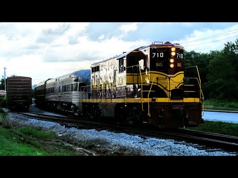 NC&StL GP7 #710 Pulling Freight in Chickamauga, GA and TVRM's Dinner on the Diner - 6/21/2019 ...