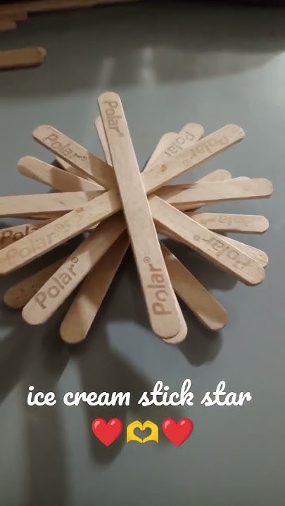 Ice Cream Stick Star ️🫶 ️ Youtube