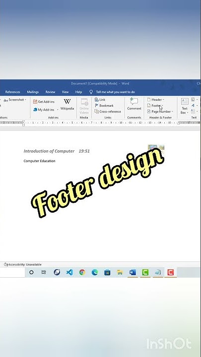 footer design in ms word | header and footer design in Microsoft Word ...