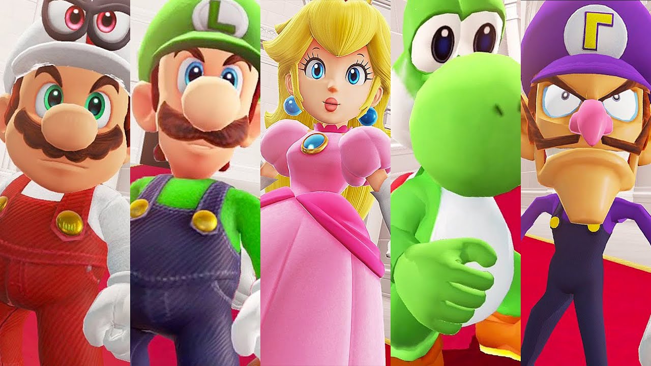 Super Mario Odyssey - All Playable Characteres (HD) - YouTube
