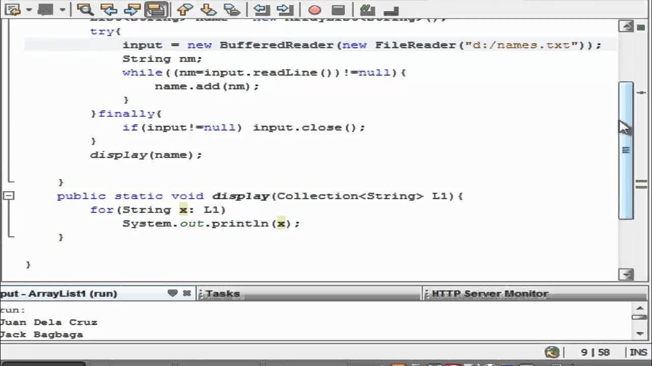 How To Open A Text File And Save It In Arraylist Using Java - Youtube