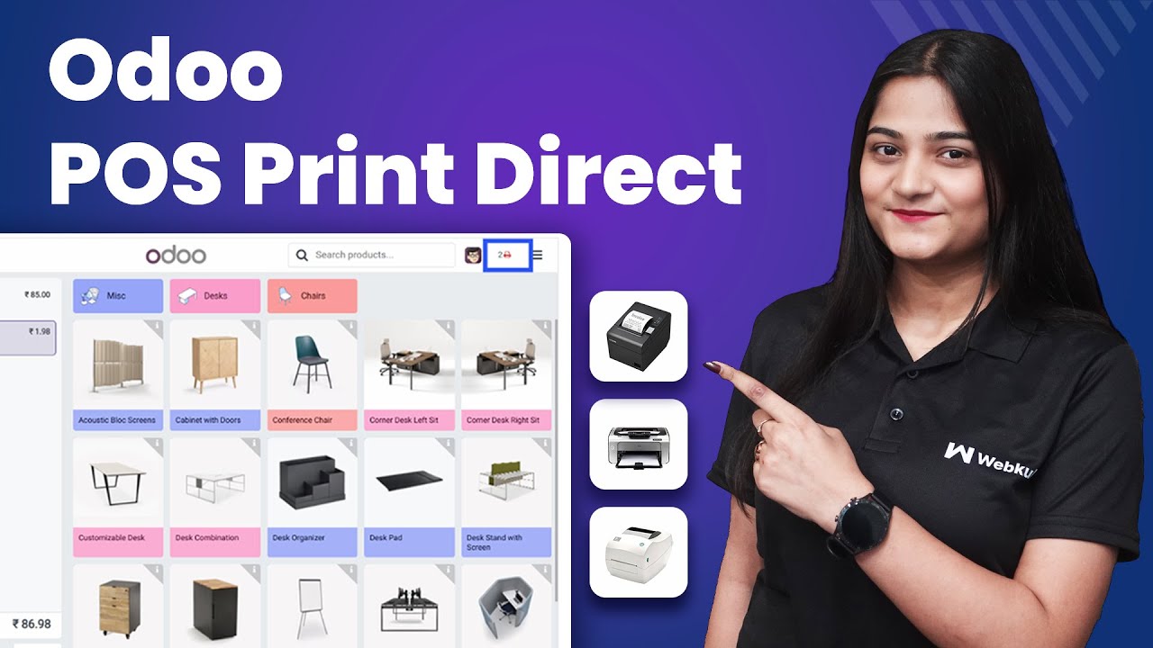 Odoo POS Direct Print - YouTube