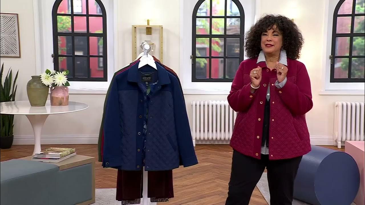 Isaac Mizrahi Live! Estate Mixed Media Quilted Jacket w/ Lining on QVC - YouTube