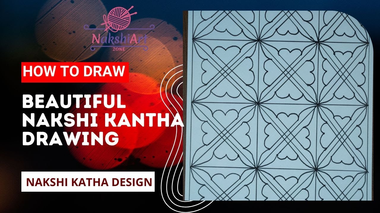 Nakshi Katha Design, Beautiful Nakshi Kantha Drawing Tutorial-1 ...