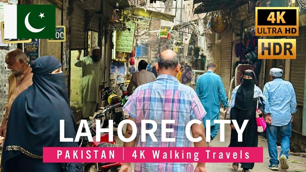 4K PAKISTAN WALK 🇵🇰 Lahore 1.5 Hours 4K Downtown Walking Tour ...