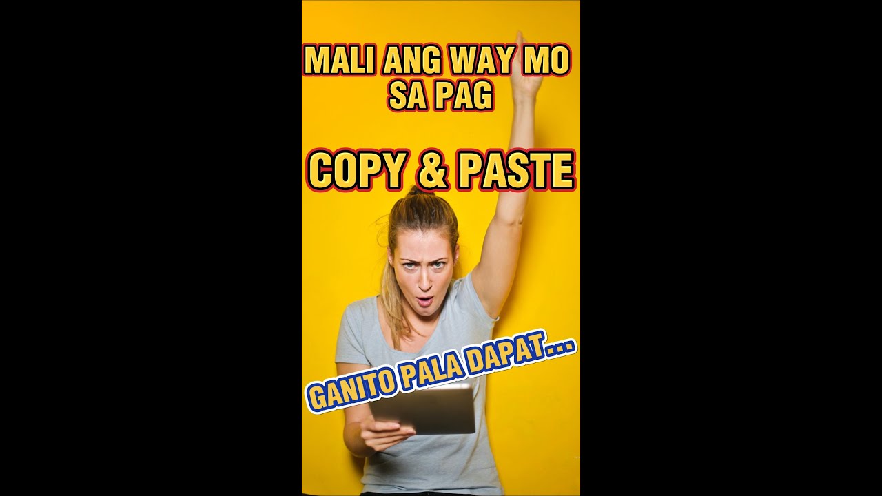RIGHT WAY OF COPY & PASTE | Bitoy's World TV #copy #copyandpaste - YouTube
