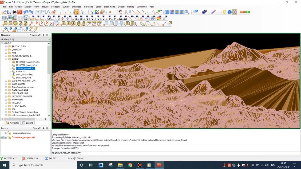 Cara mengganti warna 3D di software SURPAC 6.3 #part 16 - YouTube