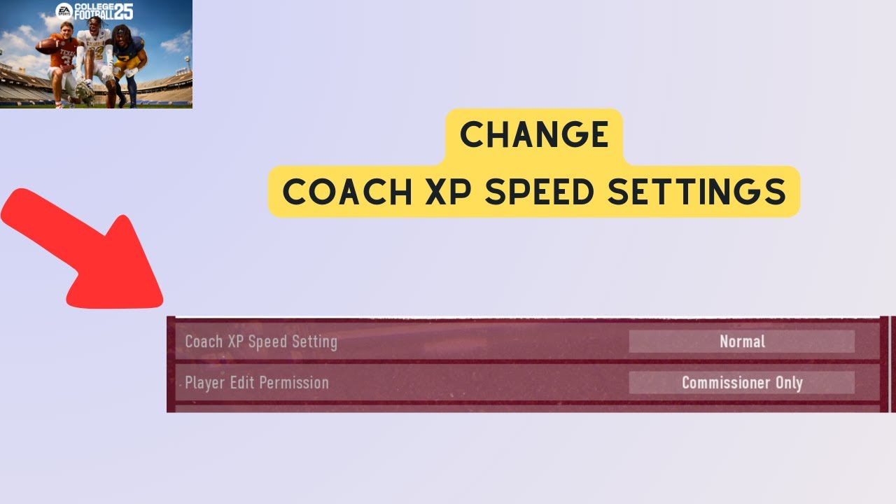 How to Change Coach XP Speed Settings in College Football 25How to Change Coach XP Speed ...