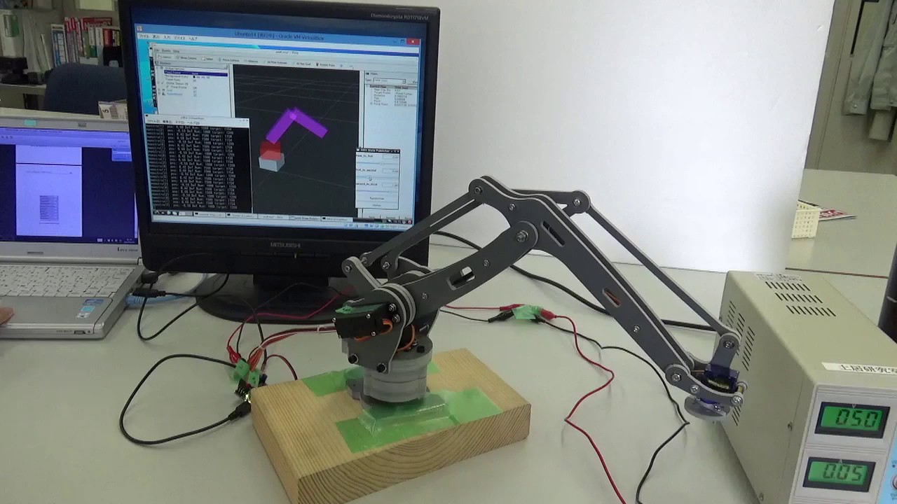 Robot Arm Drive using ROS Framework 2017.4.21 - YouTube