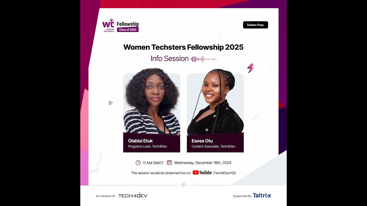 Women Techsters Fellowship Class of 2025 Info Session - YouTube