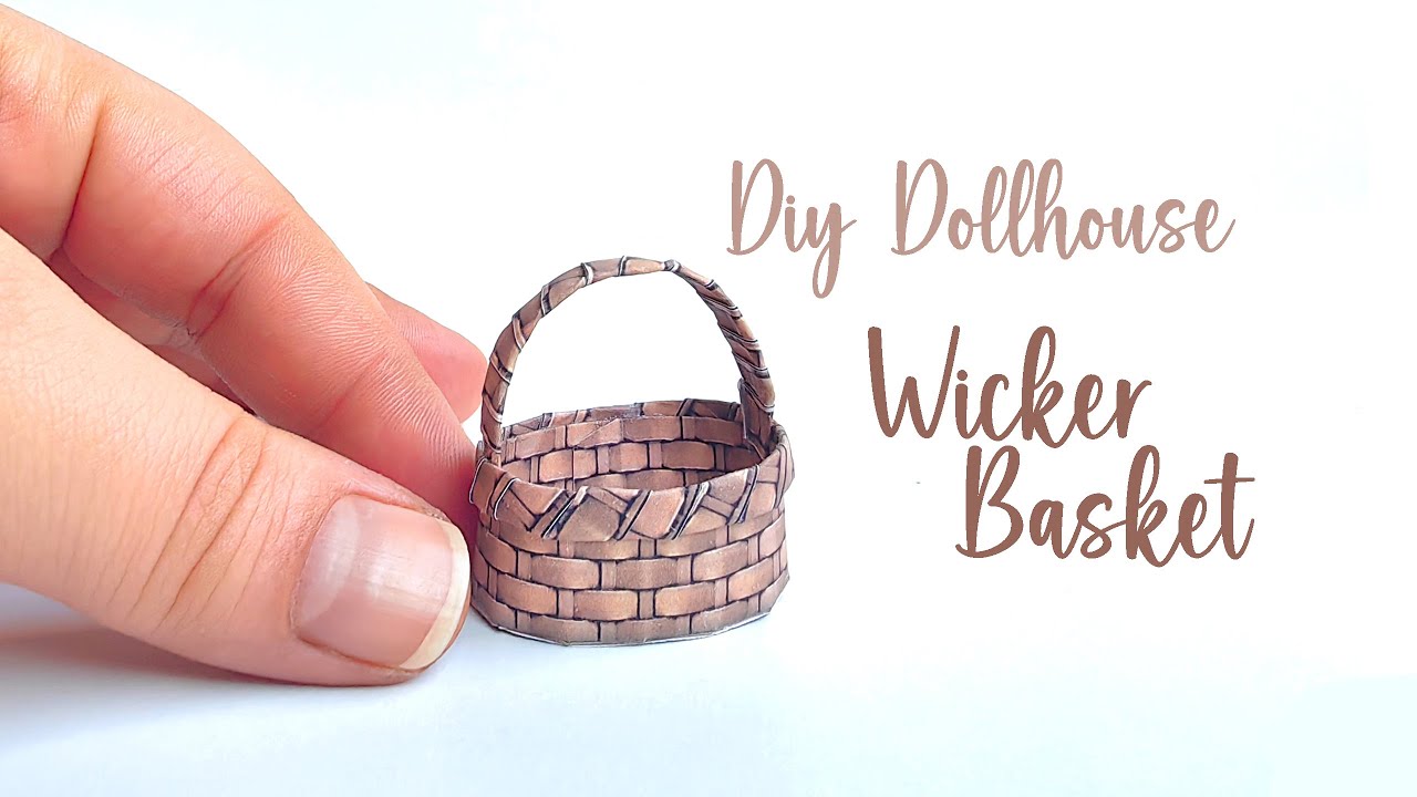 DIY 1:12 Scale Miniature Wicker Basket Printable, Papercraft for ...