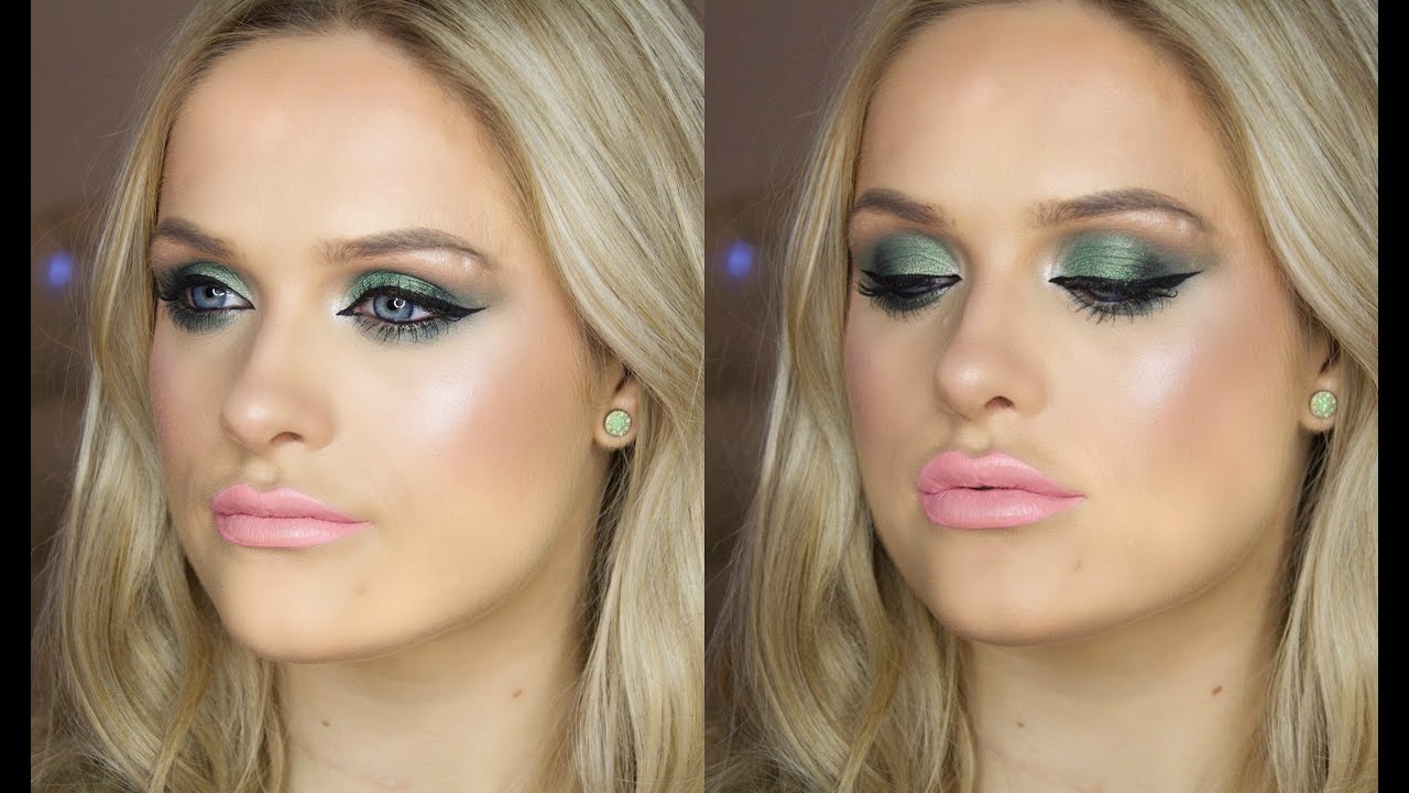 Glamorous Festive Green Eyes Makeup Tutorial | Jordan Bone - YouTube
