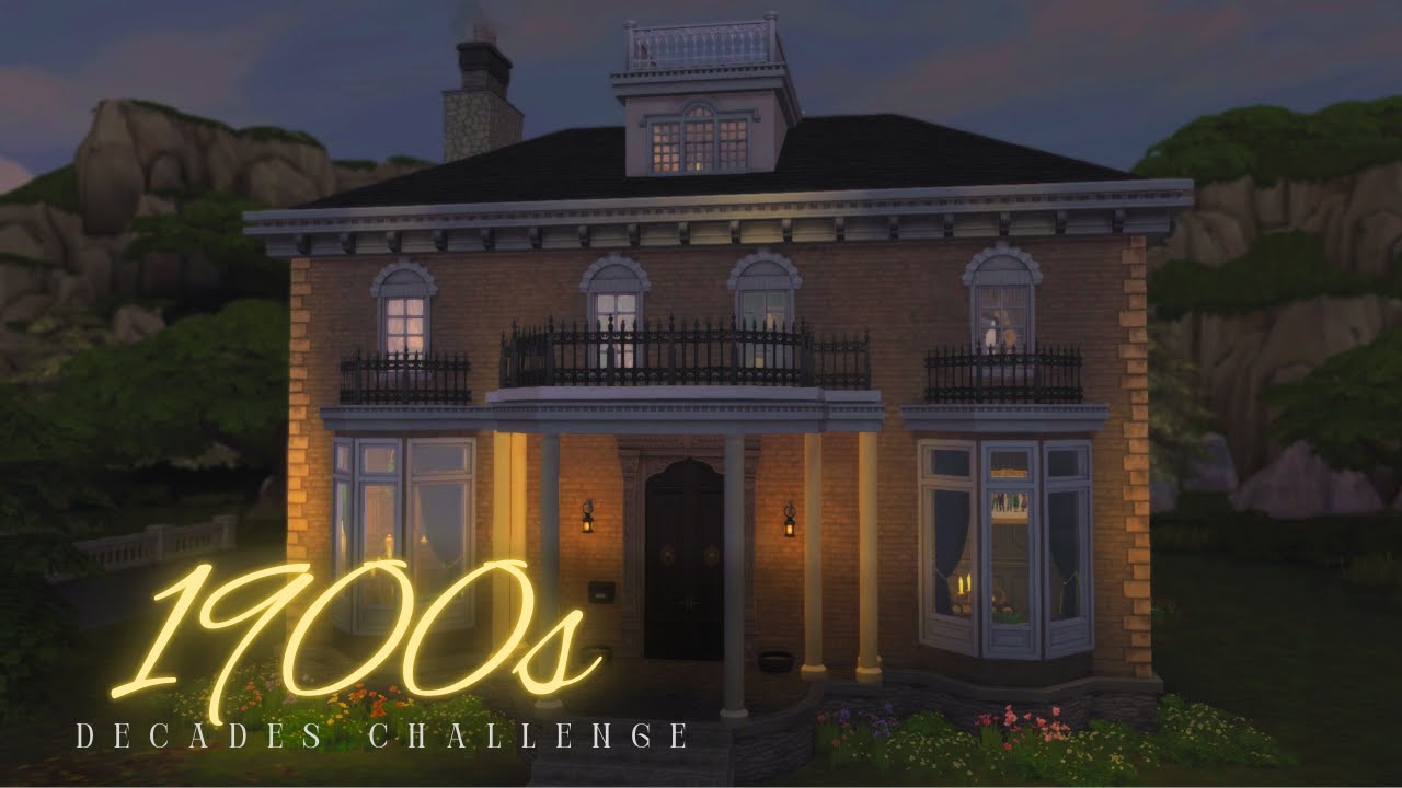 I built a Colonial for the 1900s || Sims 4 Speed Builds || Decades ...