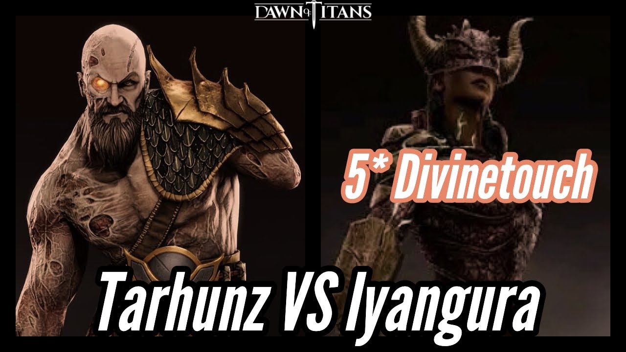 Dawn of Titans Tarhunz P1 VS Iyangura P10 | 90% fire resist | 95% ...