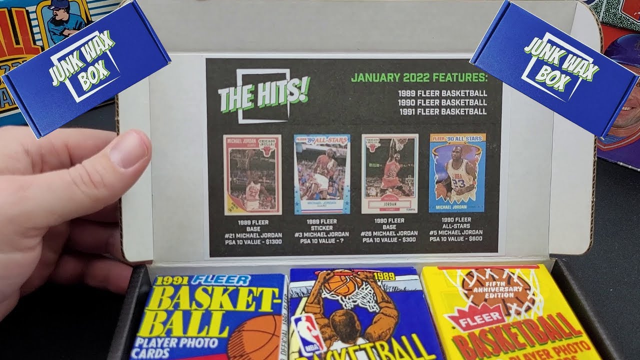 Junk Wax Box January Subscription Box | Jordan Fleer Card Hunt - YouTube