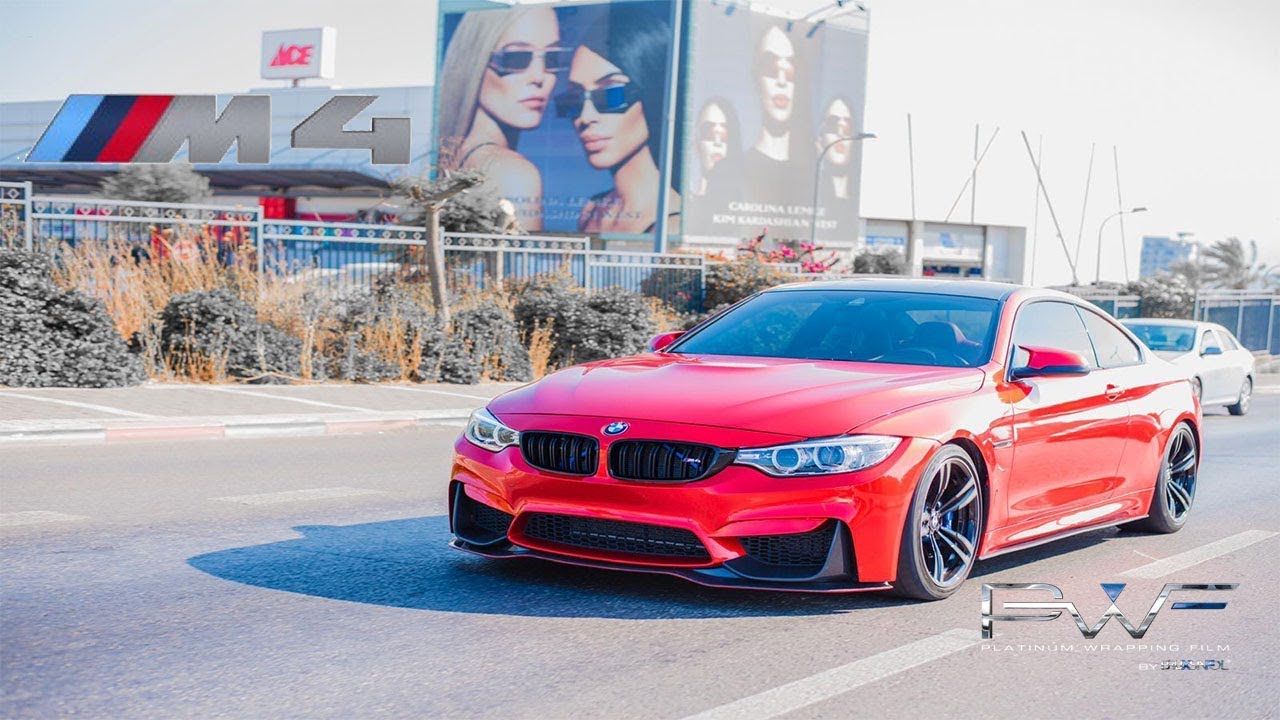 Ehab BMW M4 - PWF Standard Line CC 4115 Ruby Red Wrapped By @kk ...