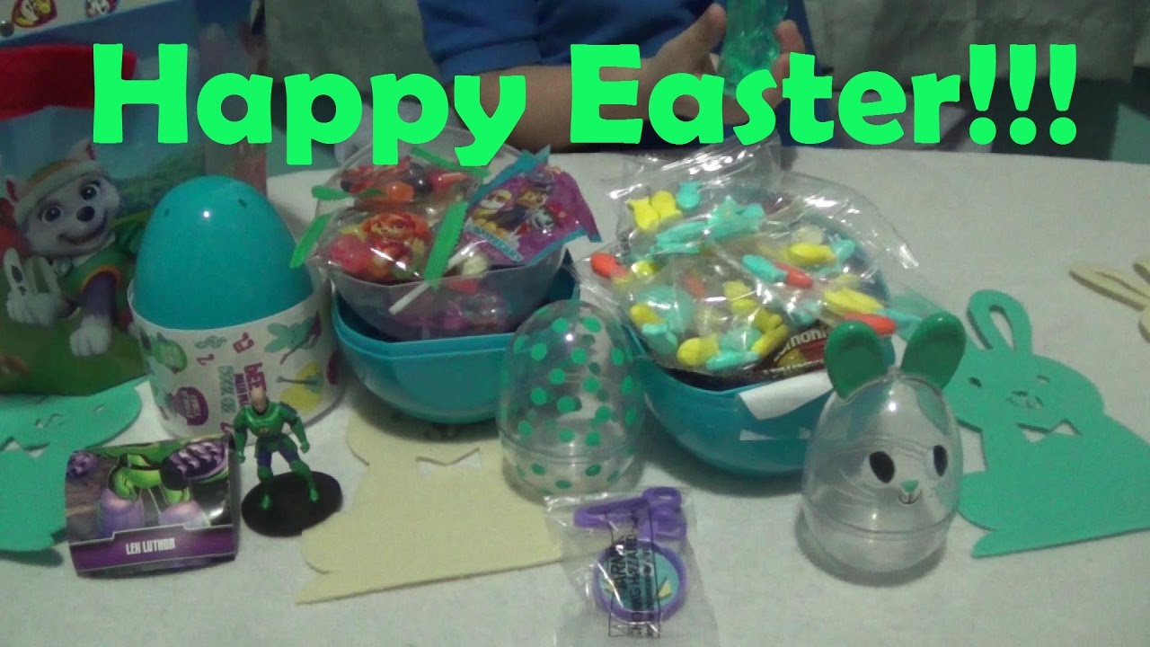 Happy Easter! Opening A bucket Full of Surprise Eggs - YouTube