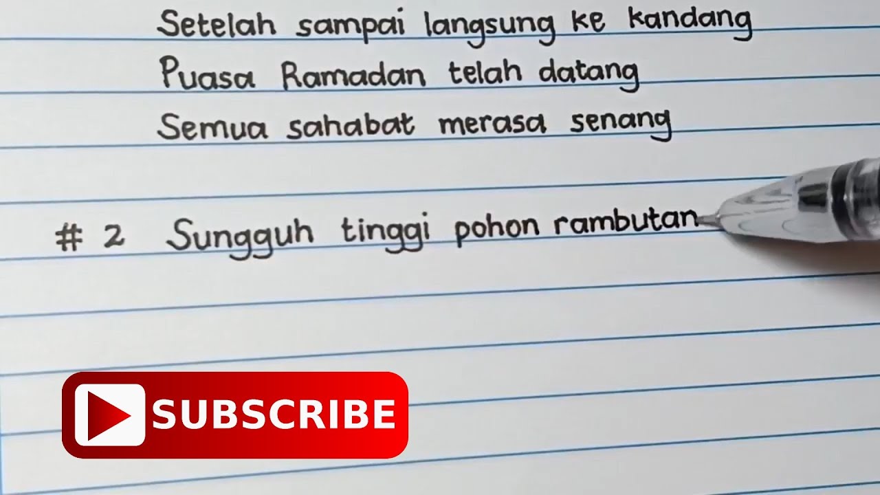 Tulisan Tangan Bagus, Rapi, Indah, dan Bersih ~ Pantun Menyambut ...