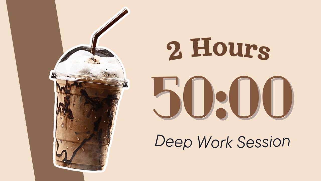 🧋📓50/10 POMODORO TIMER AESTHETIC MOCCA | 50x2 | 2 Hours | No music ...