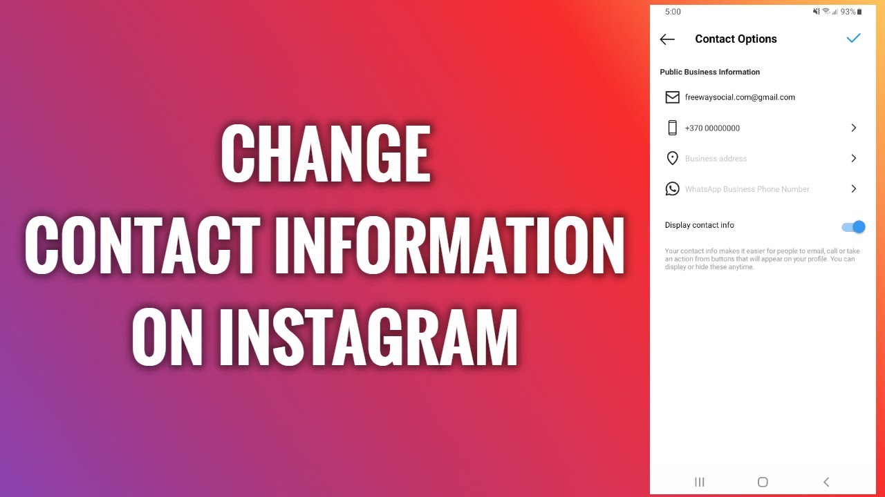 How To Change Contact Information On Instagram YouTube How To Change Contact Information On Instagram YouTube