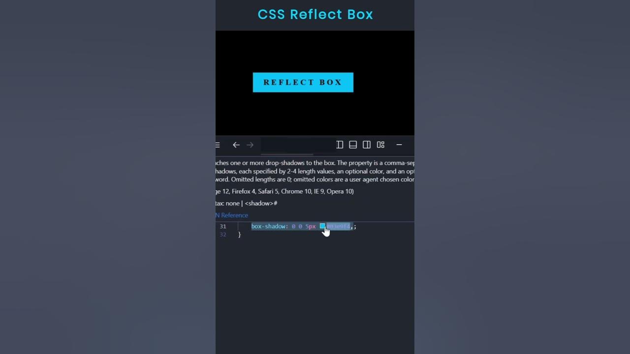 Reflect Box #coding #css3 #shortvideo - YouTube