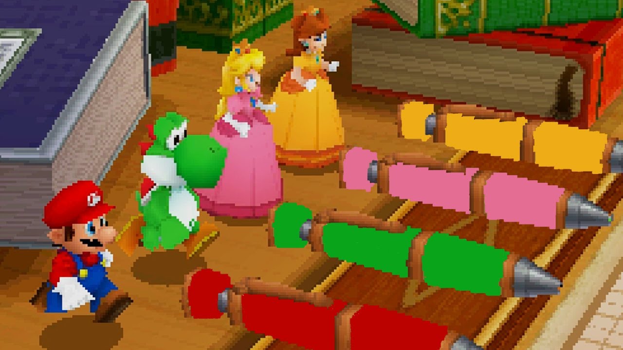 Mario Party Ds Minigames Mario Vs Yoshi Vs Daisy Vs Peach Master Cpu