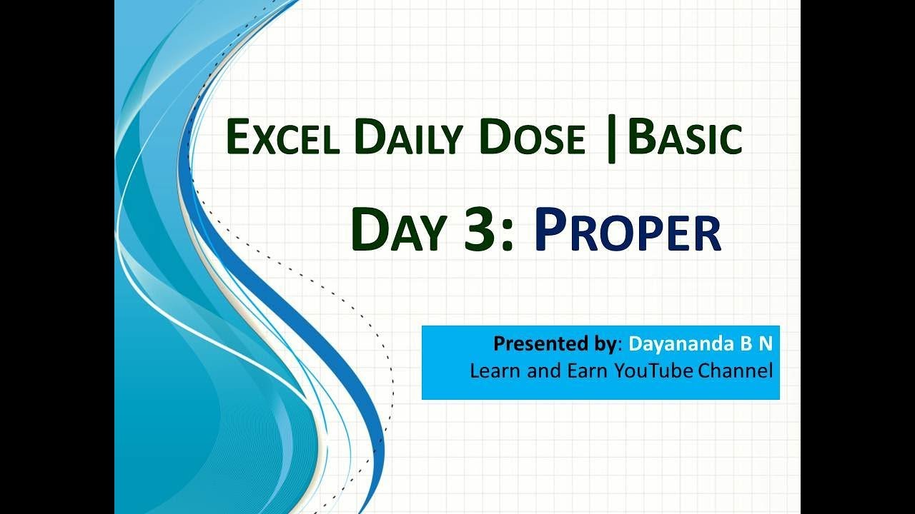 Day 3 Proper Excel Daily Dose Basic Excel Functions YouTube day-3-proper-excel-daily-dose-basic-excel-functions-youtube
