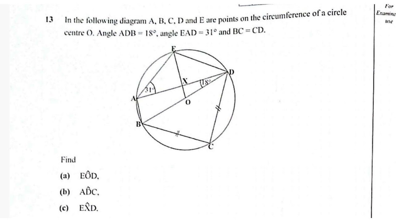 Q13 | Circle Theorems – Mathematics Paper 1 2025 GCE Fully Explained ...