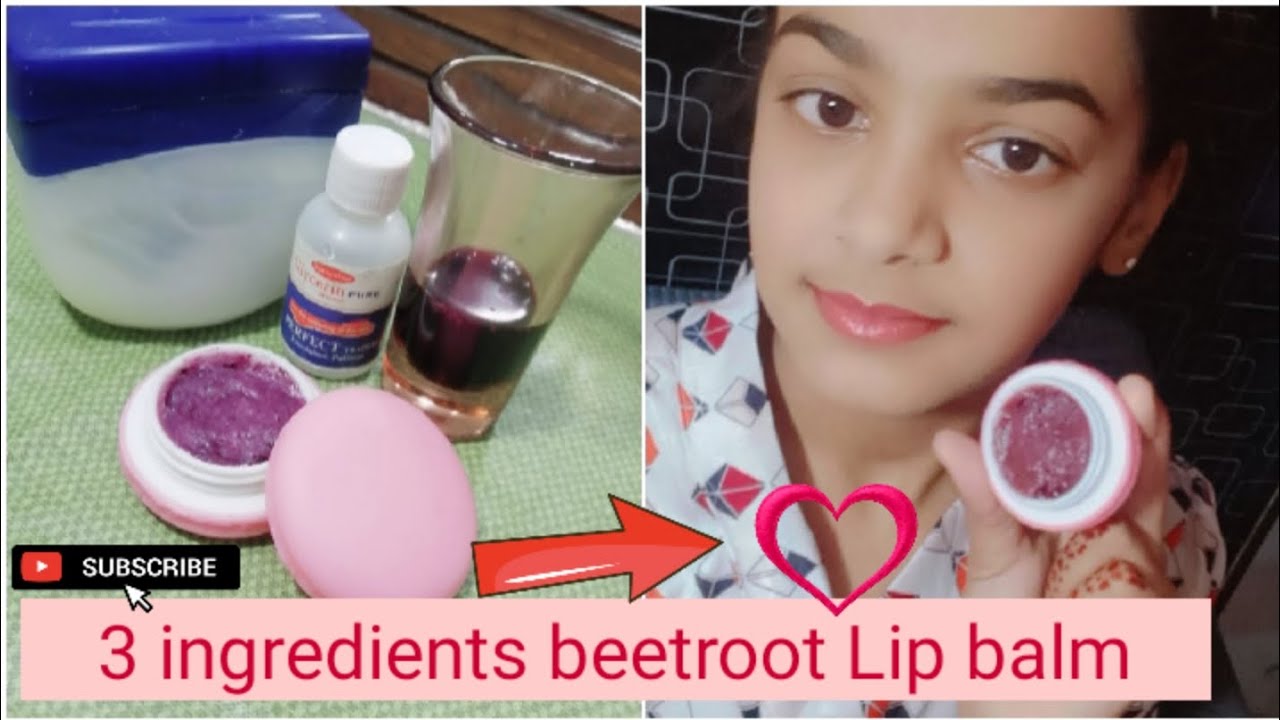 Beetroot Lip balm remide/3 ingredients / Sis Creative Vlogs - YouTube