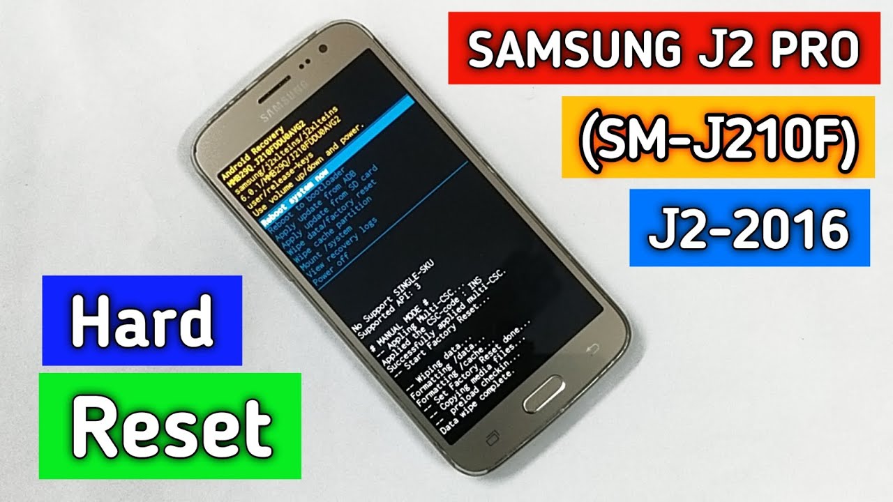 Samsung J2 pro (SM-J210F), J2 2016 hard reset.||@TadrishinfoTech ...