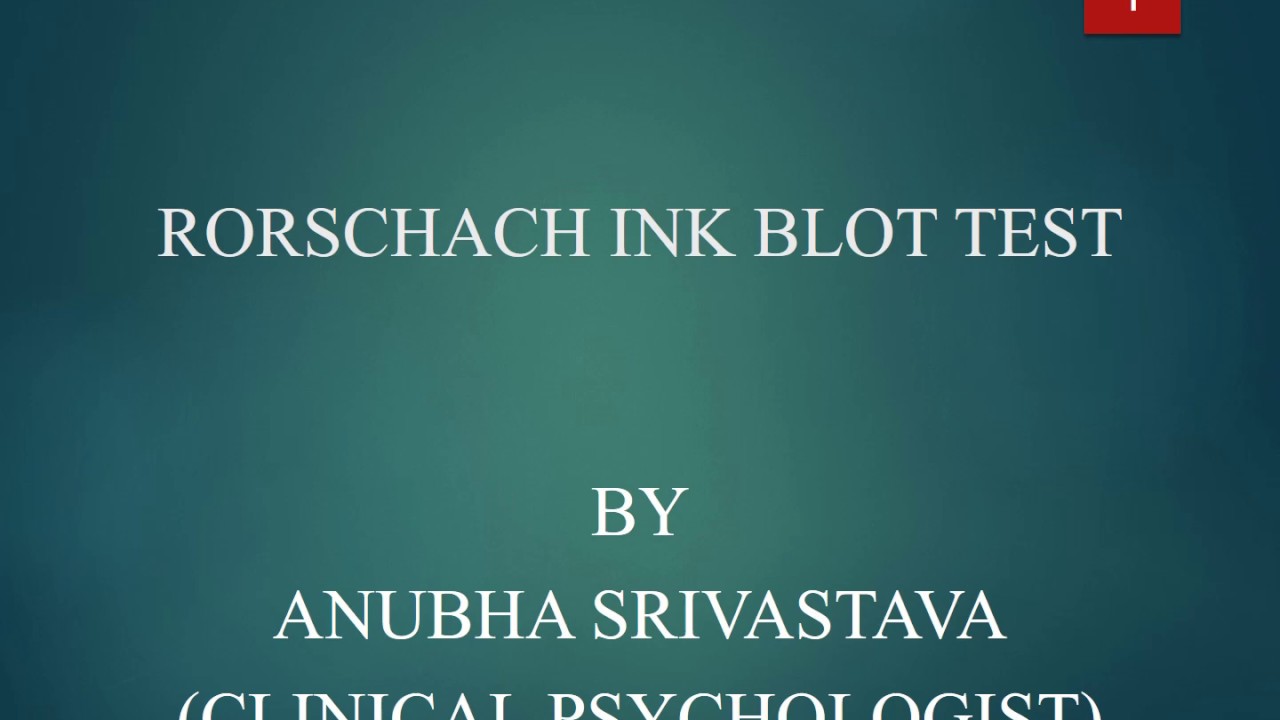 Rorschach Ink Blot Test - YouTube
