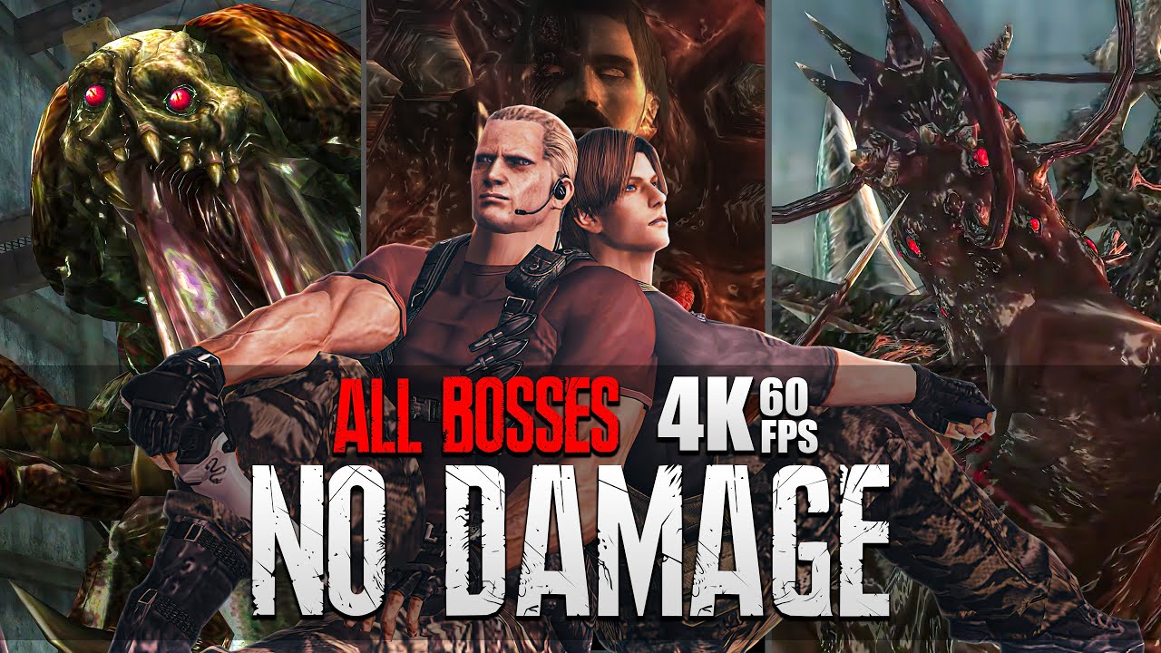 【4K60ᶠᵖˢ】OPERATION JAVIER ALL BOSSES | NO DAMAGE | Resident Evil ...