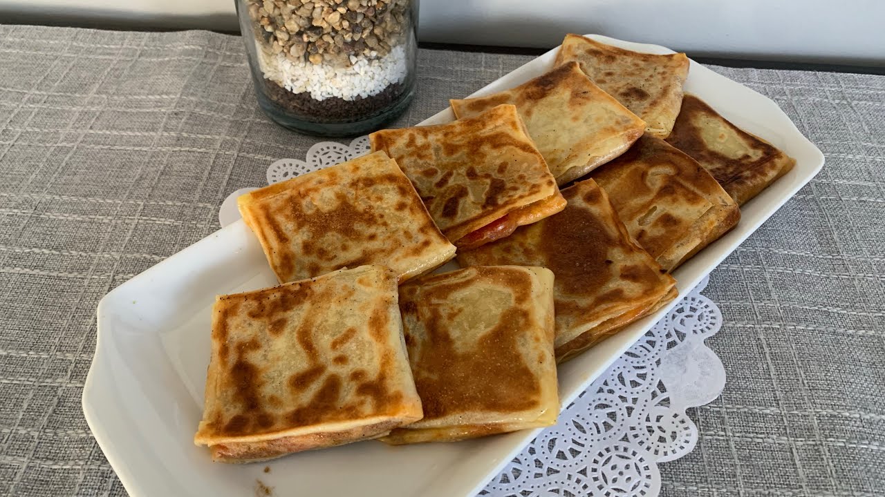 Mini mhadjeb sans pâte (délicieuse et facile à réaliser) - YouTube
