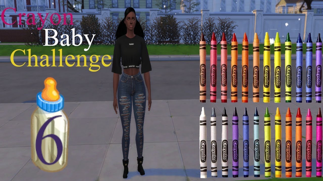 Sims 4 Let's play Crayon baby challenge # 6 Getting work done - YouTube